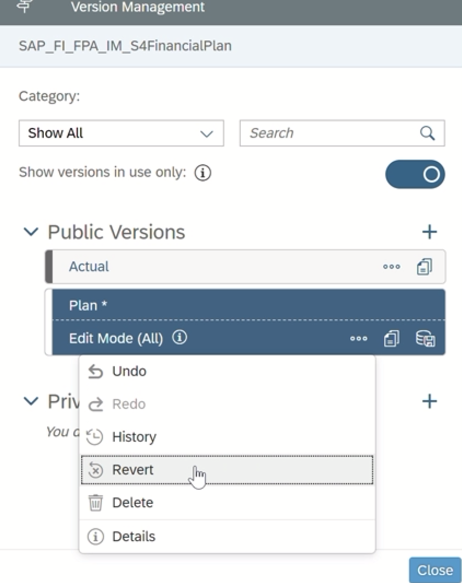 Effortless SAP SAC Planning Version Management